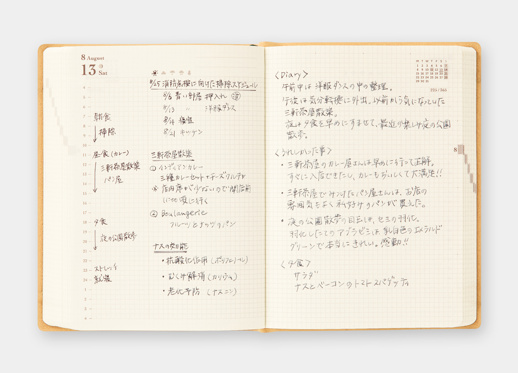 “hibino” 2-page-per-day notebook(“hibino” 2025 is coming soon) - MIDORI ...